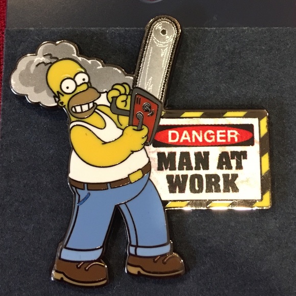 Simpsons | Accessories | Homer Simpson Man At Work Pin | Poshmark